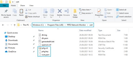 How to use your own SSL certificate with the PRTG web server